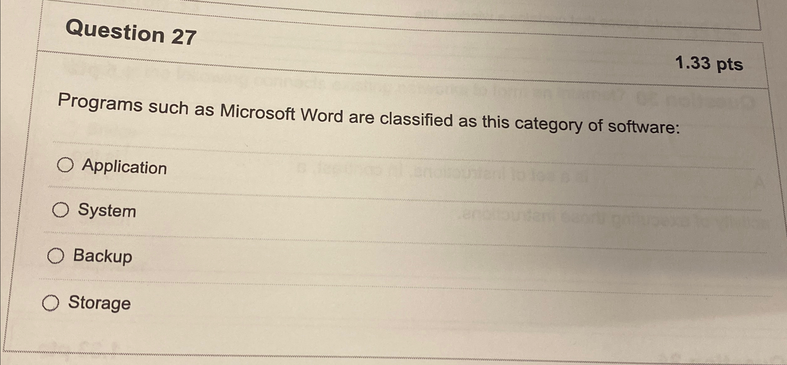 Solved Question 271.33 ﻿ptsPrograms such as Microsoft Word | Chegg.com