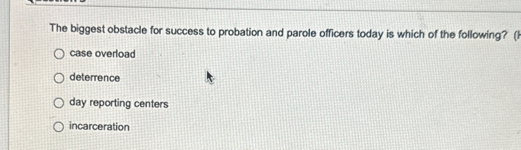 Solved The biggest obstacle for success to probation and | Chegg.com