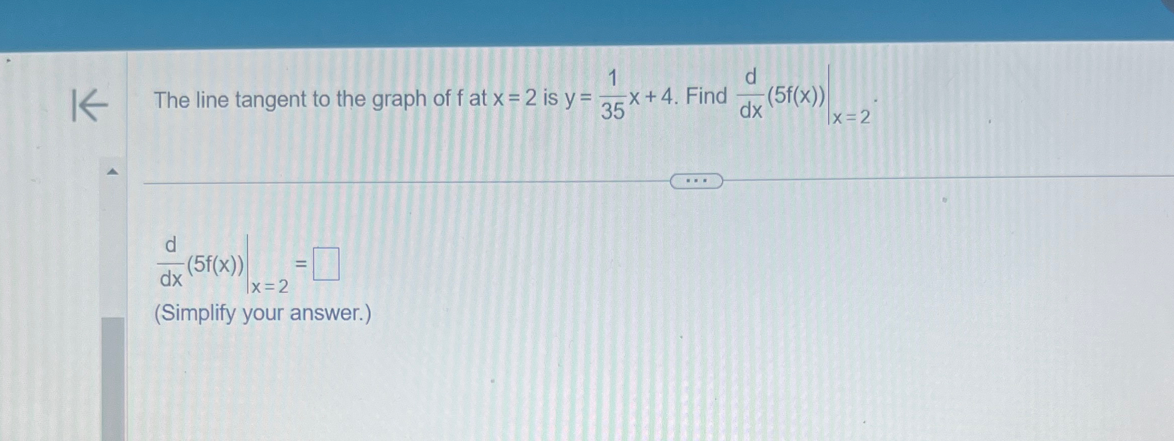 Solved The line tangent to the graph of f ﻿at x=2 ﻿is | Chegg.com