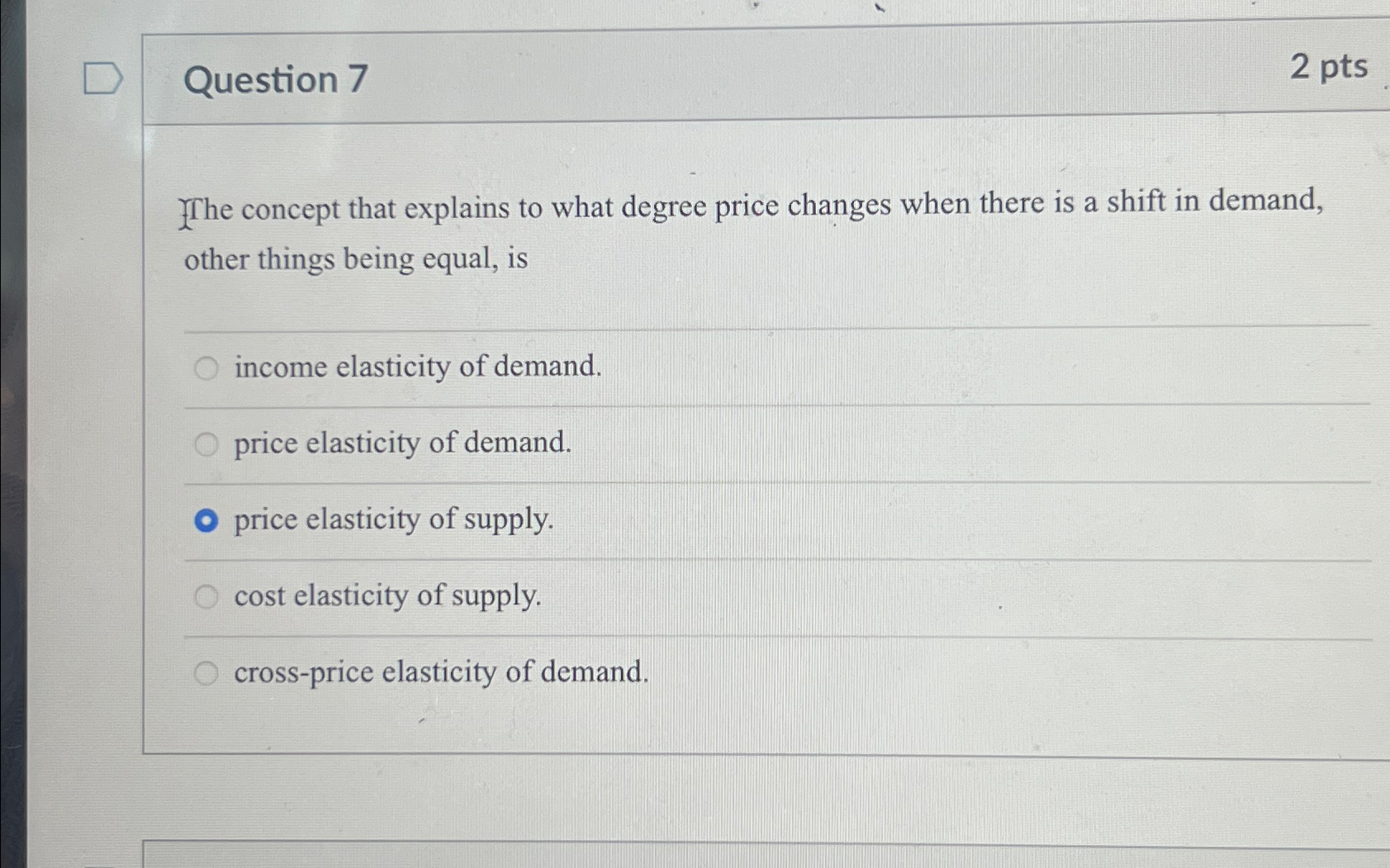 Solved Question 72 ﻿ptsThe concept that explains to what | Chegg.com