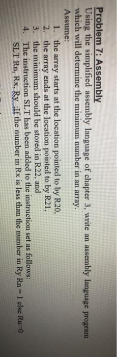 Solved Problem 7: Assembly Using the simplified assembly | Chegg.com