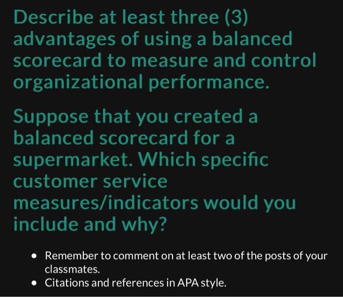 Solved Describe at least three (3) advantages of using a | Chegg.com