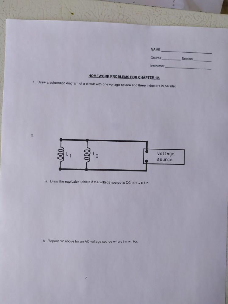 Solved NAME Course Section Instructor HOMEWORK PROBLEMS FOR | Chegg.com