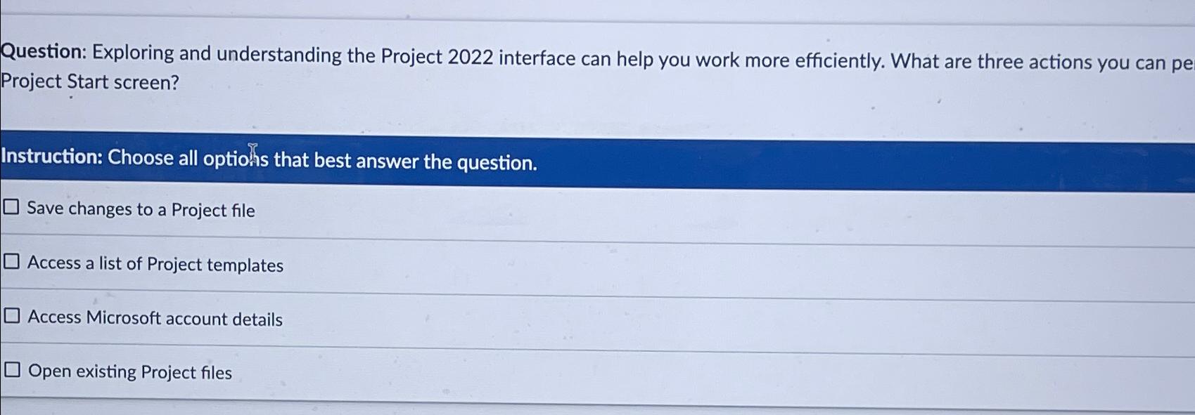 Solved Question: Exploring and understanding the Project | Chegg.com