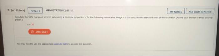 Solved Calculate the 95% margin of error in estimating a | Chegg.com