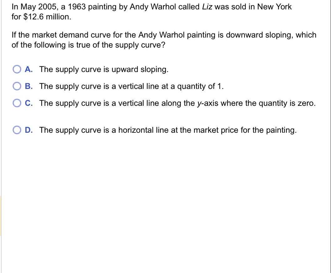 Solved In May 2005, ﻿a 1963 ﻿painting by Andy Warhol called | Chegg.com