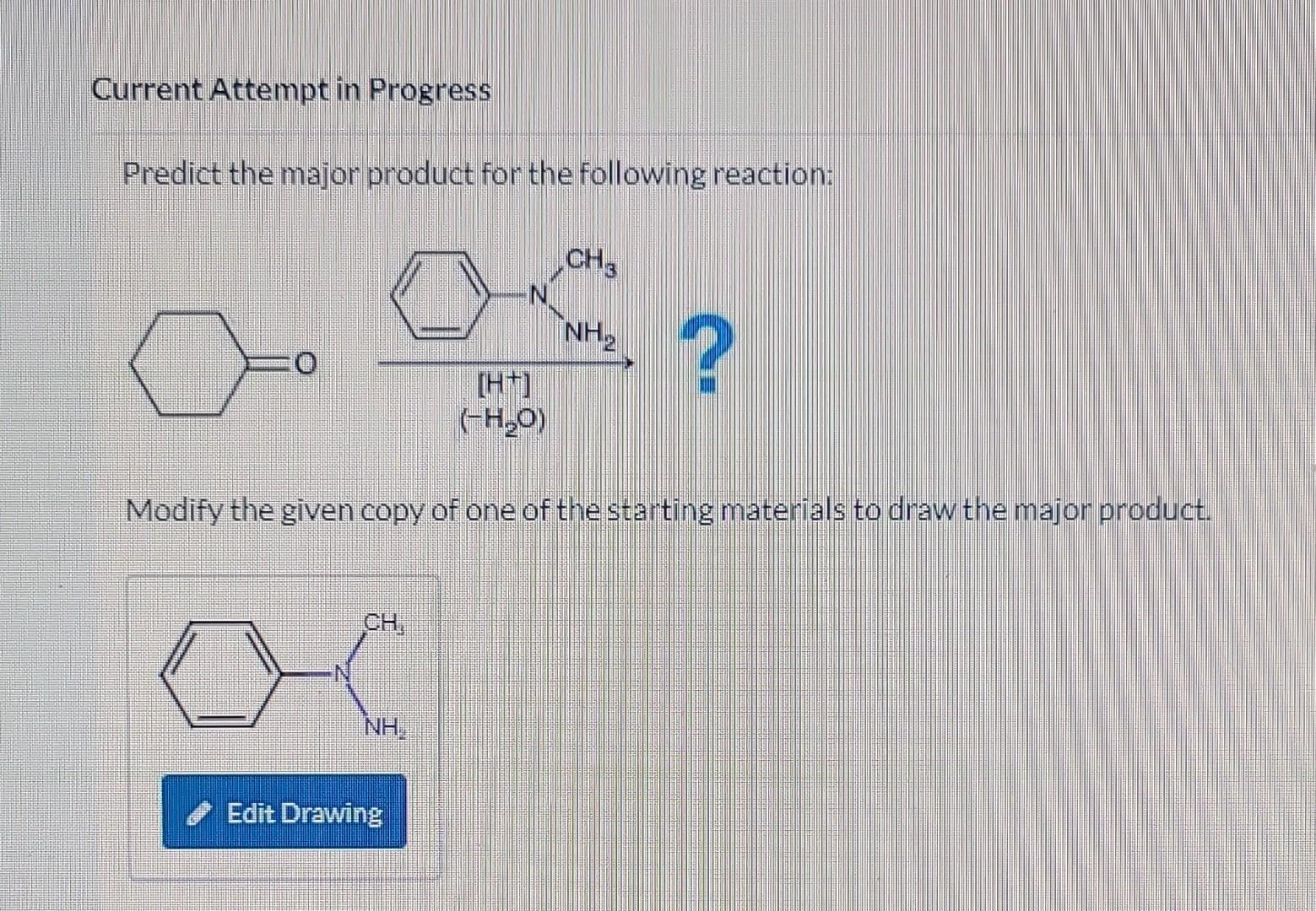 Solved Predict the major product for the following reaction: | Chegg.com