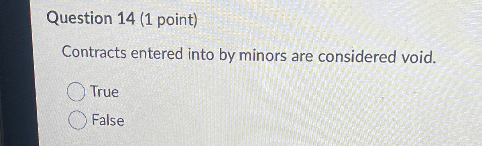 Solved Question 14 (1 ﻿point)Contracts entered into by | Chegg.com