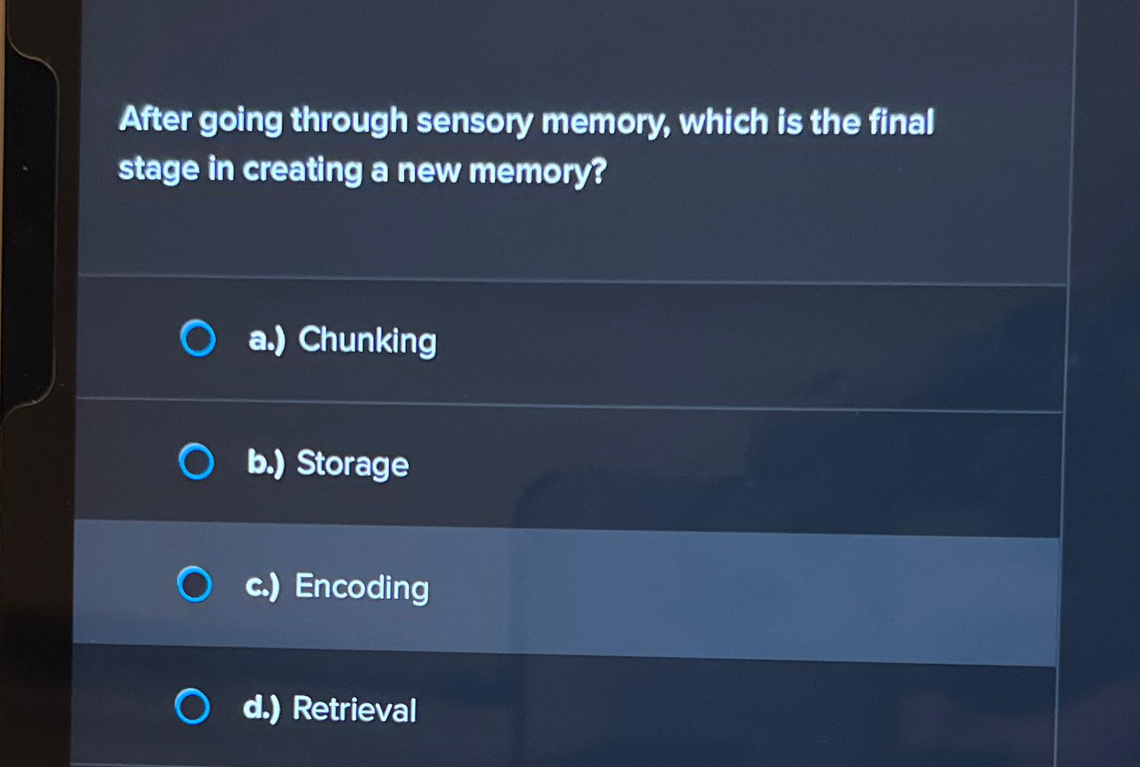 Solved After going through sensory memory, which is the | Chegg.com