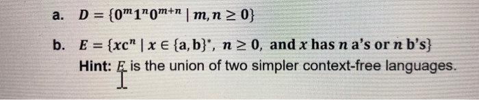 Solved construct a push down automata that recognises each | Chegg.com
