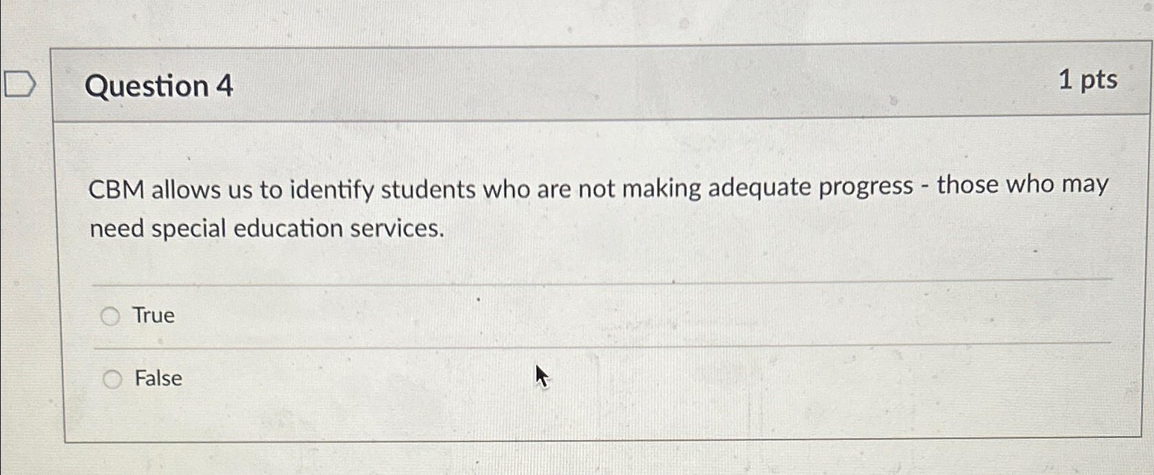 Solved Question 41 ﻿ptsCBM allows us to identify students | Chegg.com