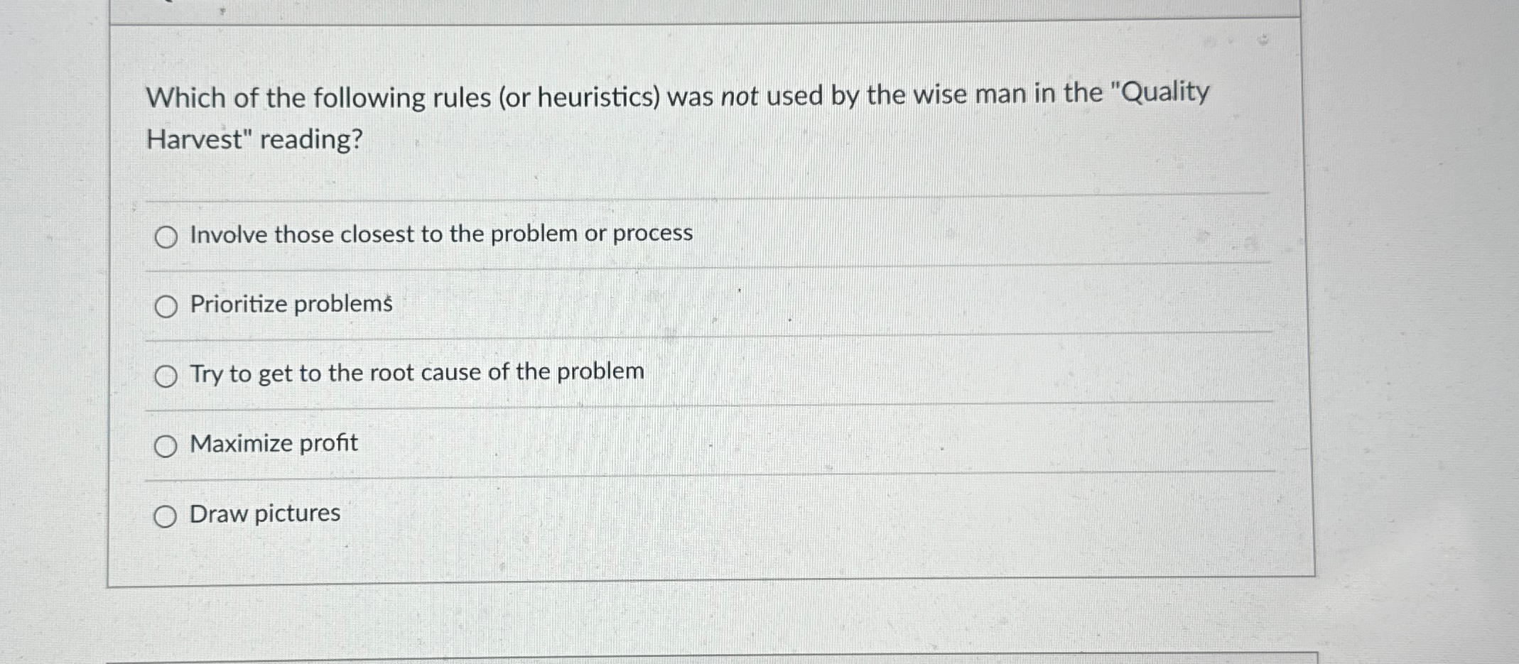 Solved Which of the following rules (or heuristics) ﻿was not | Chegg.com