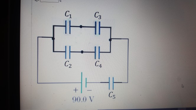 Solved In the diagram below, C, -40F, Cy=5uF, C3-10 pF, | Chegg.com