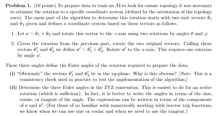 Solved Problem 1. ( 10 ﻿points) ﻿To prepare data to train an | Chegg.com