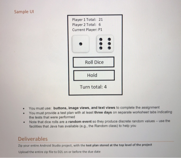 Solved Objectives To create a basic user interface To create | Chegg.com