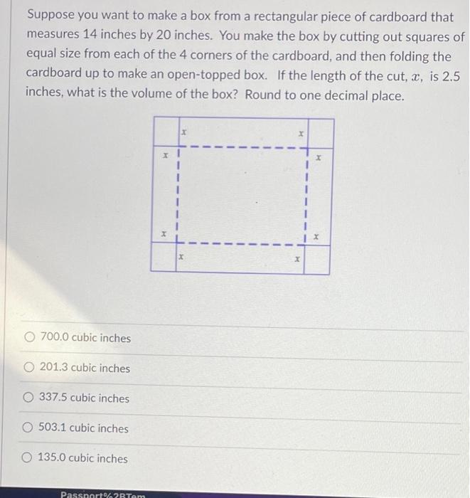 Solved Suppose you want to make a box from a rectangular | Chegg.com