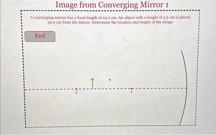 Solved Image from Converging Mirror 1 A converging mirror | Chegg.com