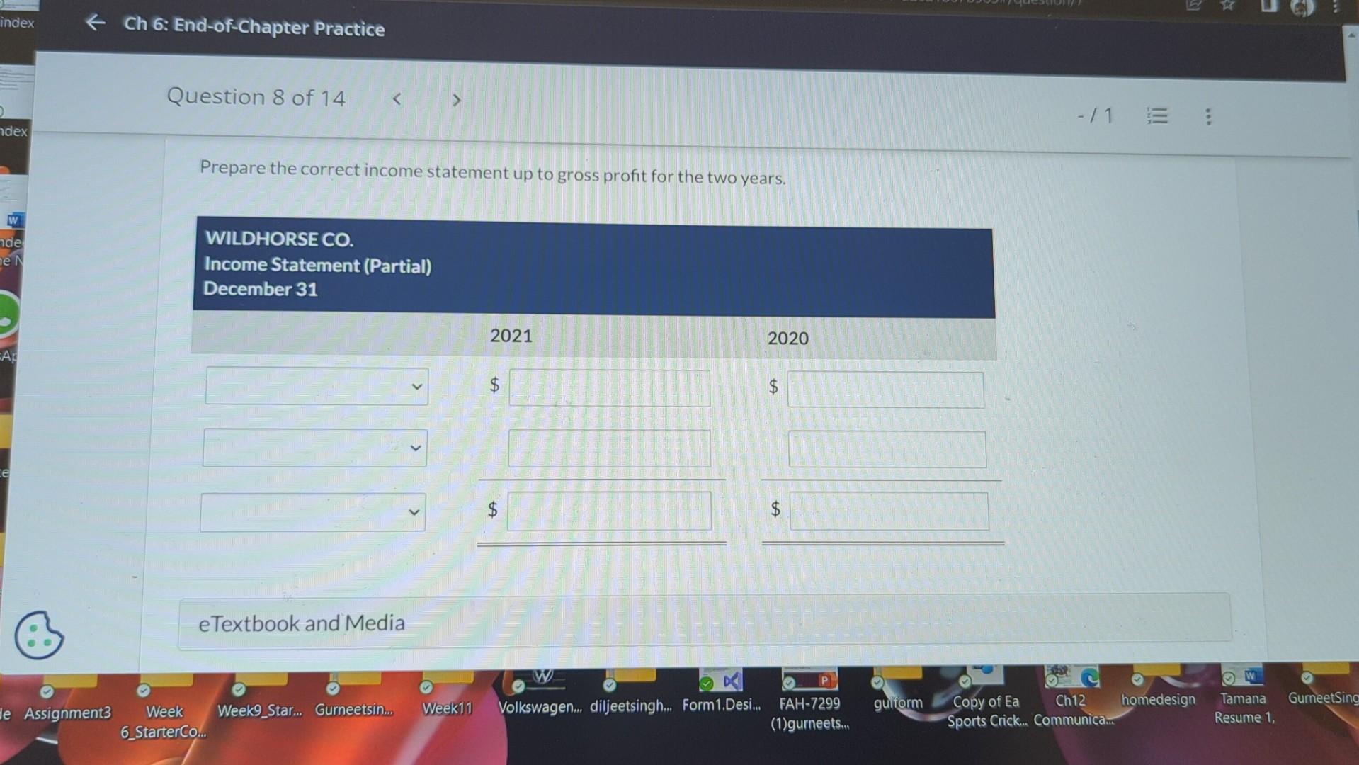 Solved View Policies Current Attempt in Progress Wildhorse | Chegg.com