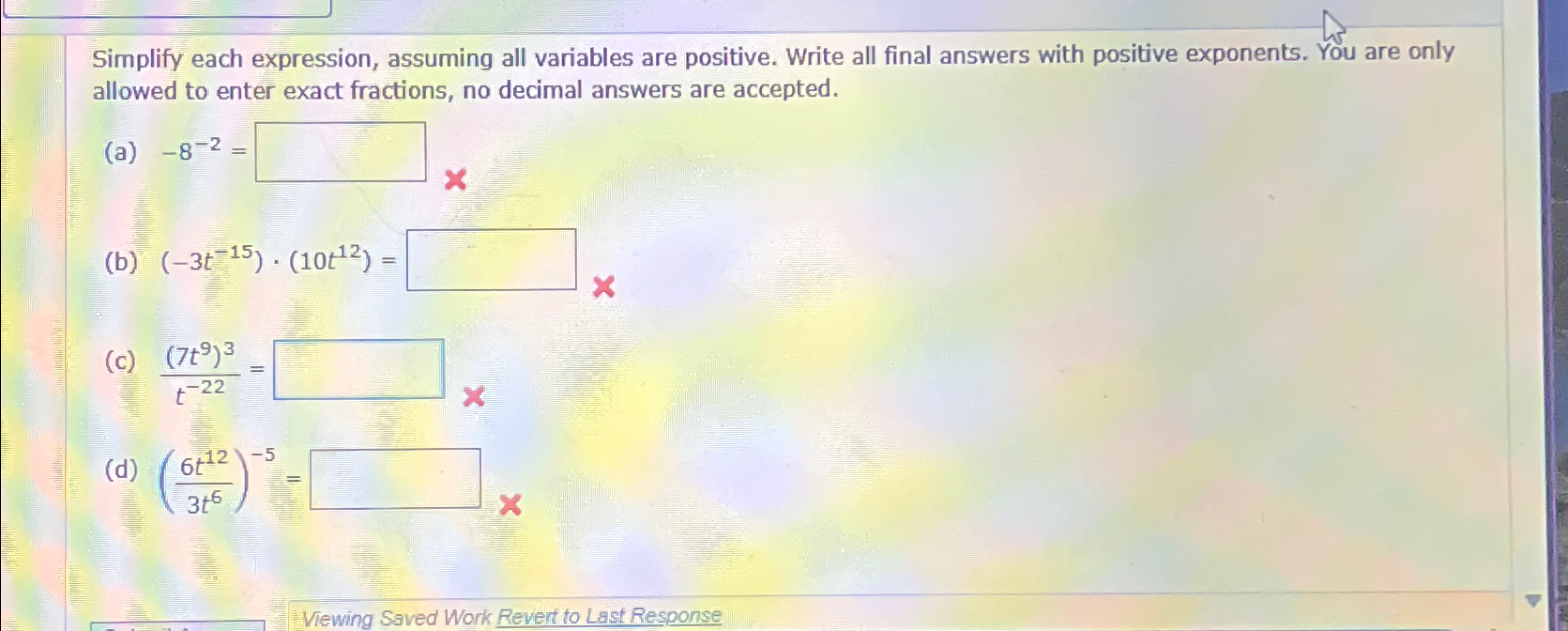 Solved Simplify each expression, assuming all variables are | Chegg.com