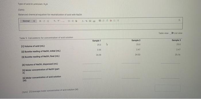 Solved (14pts) Part A. Standardization of a Sodium Hydroxide | Chegg.com
