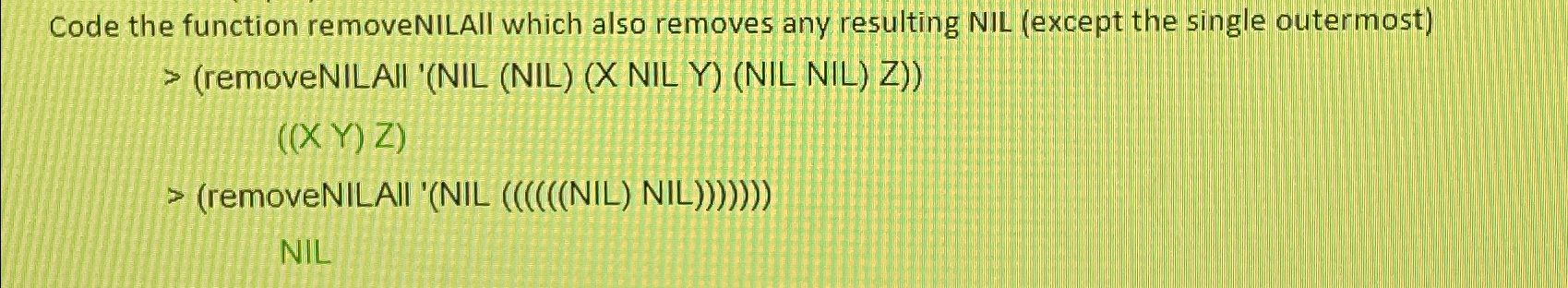 Solved Using Clisp Code The Function Removenilall Which 3847