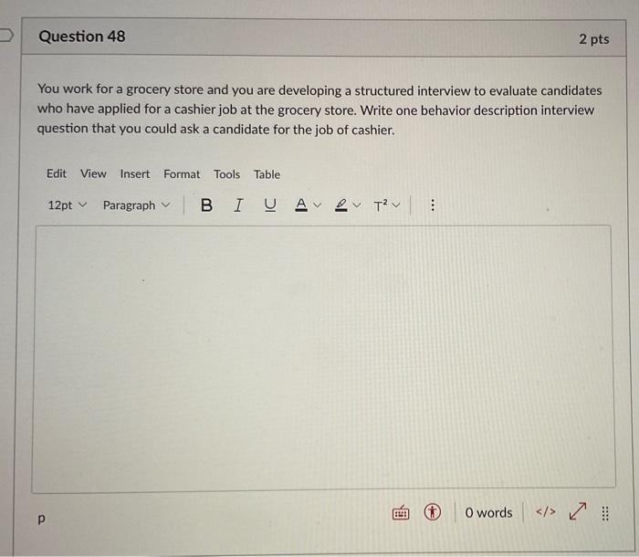 Solved You work for a grocery store and you are developing a | Chegg.com