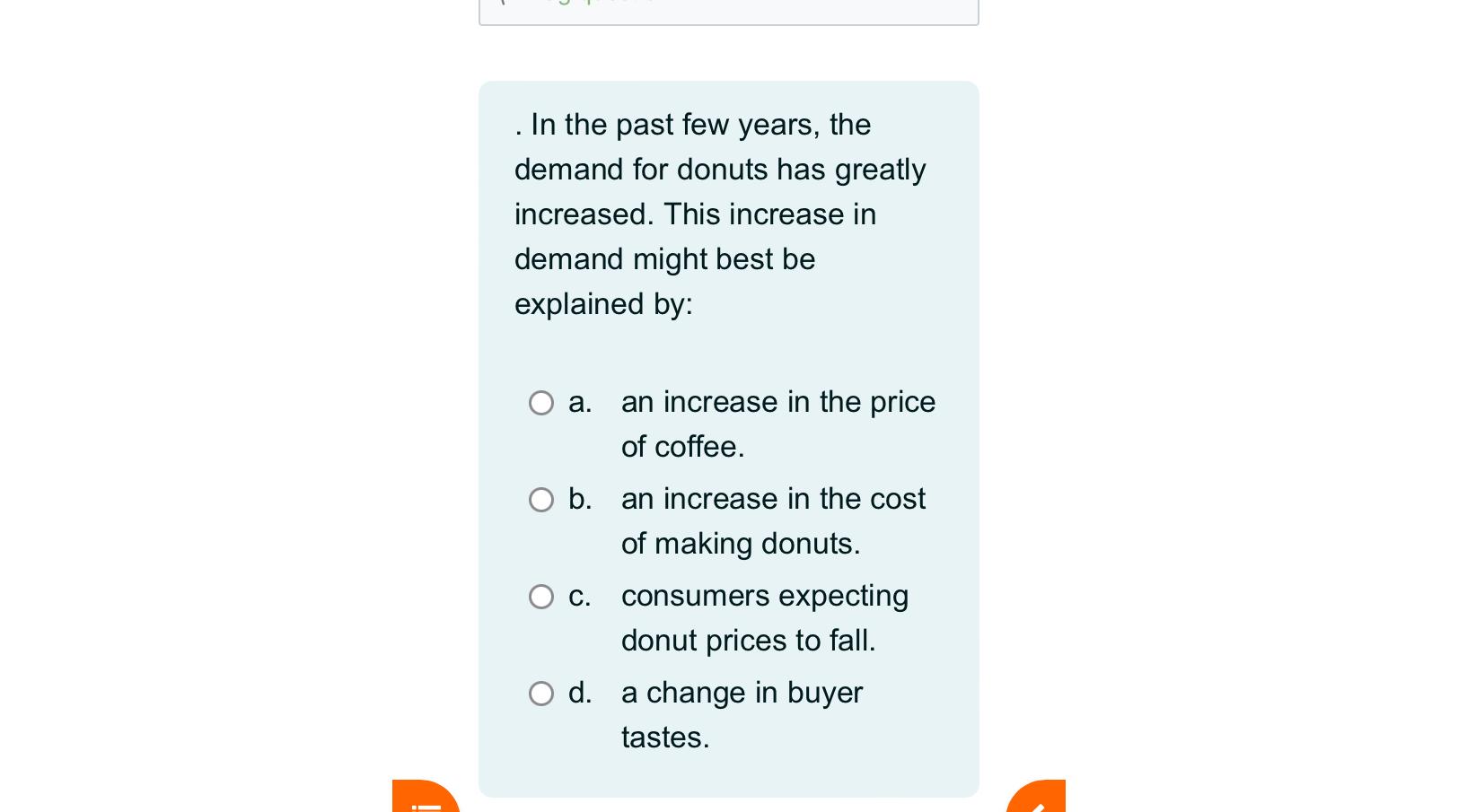 Solved . ﻿In the past few years, the demand for donuts has | Chegg.com