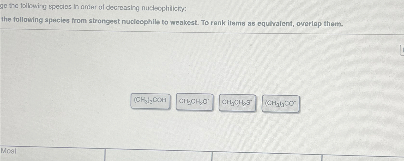 Solved ge the following species in order of decreasing | Chegg.com