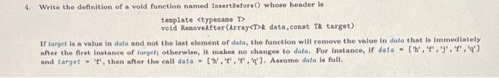 Solved 4. Write the definition of a vold function named | Chegg.com