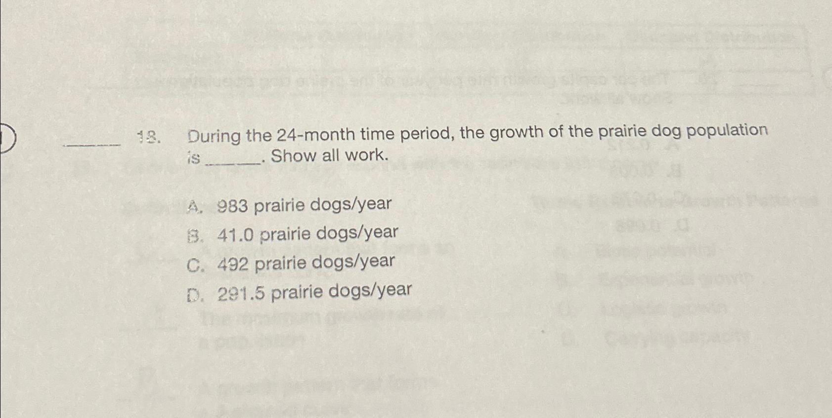 Solved During the 24-month time period, the growth of the | Chegg.com