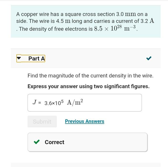 Solved A copper wire has a square cross section 3.0 mm on a | Chegg.com