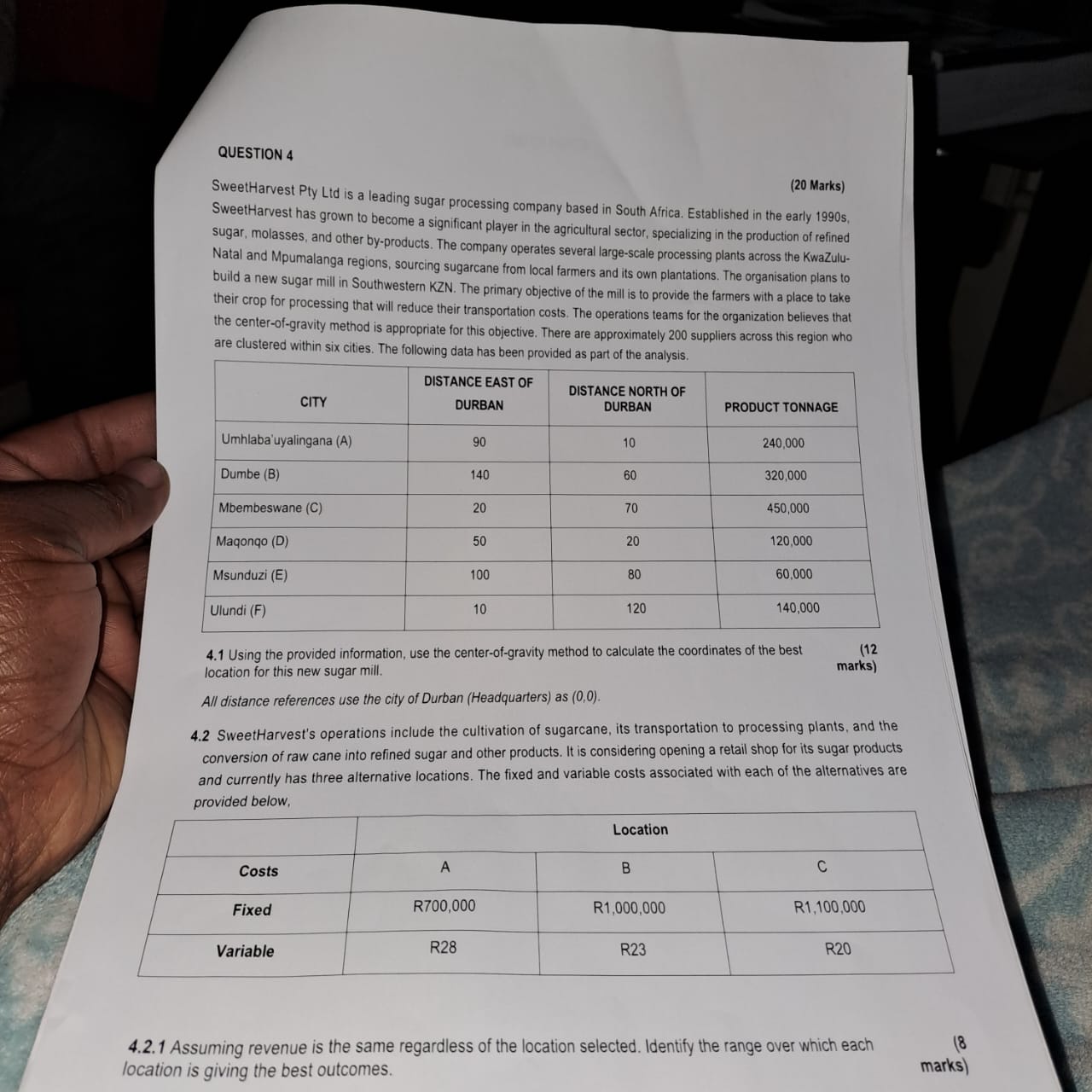 Solved QUESTION 4(20 ﻿Marks)SweetHarvest Pty Ltd is a | Chegg.com