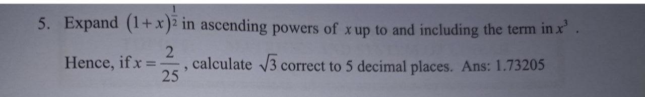 Solved Expand (1+x)12 ﻿in ascending powers of x ﻿up to and | Chegg.com
