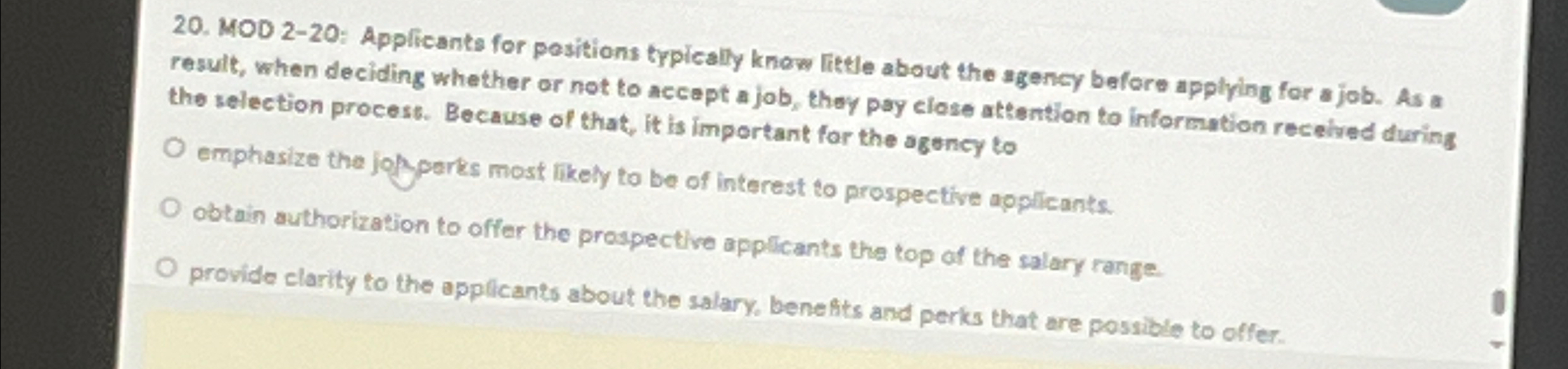 Solved MOD 2-20: Applicants for positions trpically know | Chegg.com