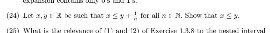 Solved (24) Let \\( x, y \\in \\mathbb{R} \\) be such that | Chegg.com
