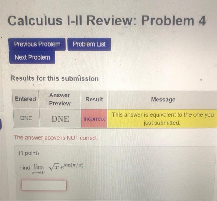 Solved Calculus I-II Review: Problem 4 Results for this | Chegg.com