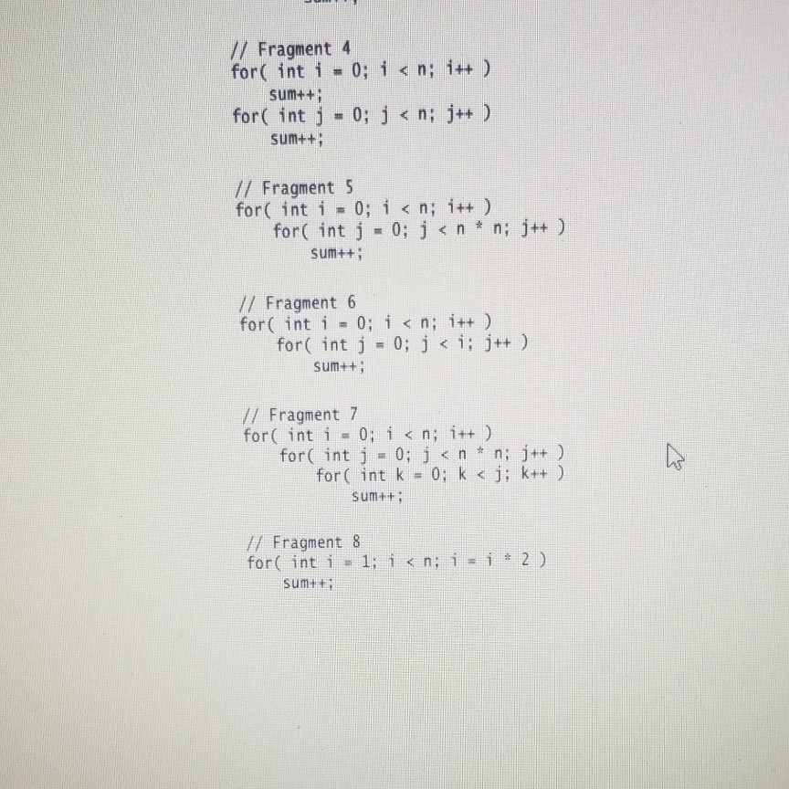 Solved 520 A For Each Of The Following Program Fragments 
