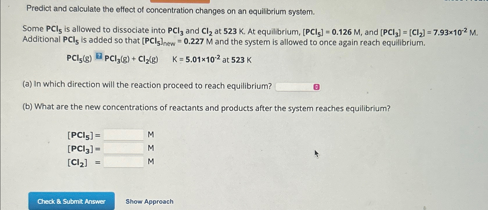Solved Predict and calculate the effect of concentration | Chegg.com