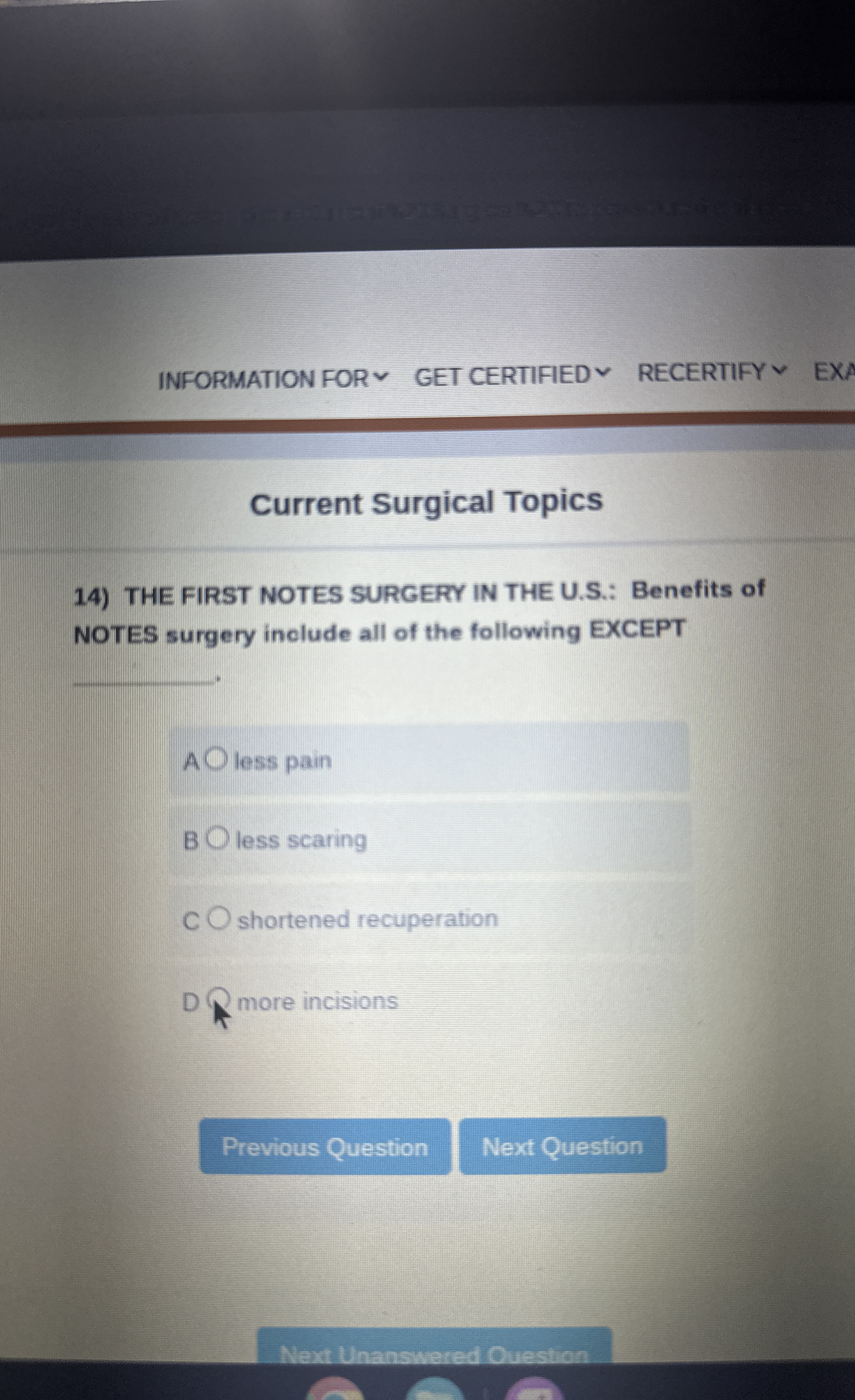 Solved Current Surgical TopicsTHE FIRST NOTES SURGERY IN THE | Chegg.com