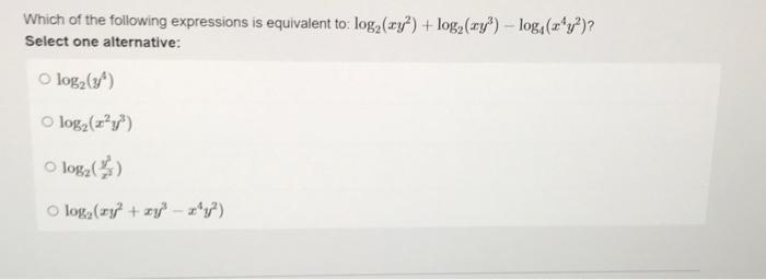 Solved Which of the following expressions is equivalent to | Chegg.com