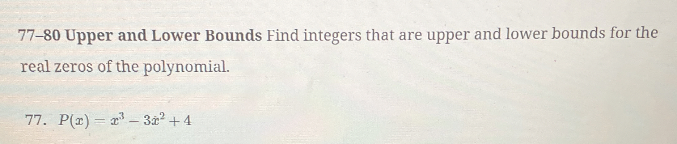 Solved 77-80 ﻿Upper and Lower Bounds Find integers that are | Chegg.com