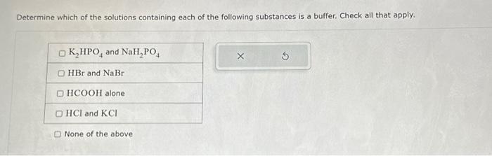 Solved Determine which of the solutions containing each of | Chegg.com