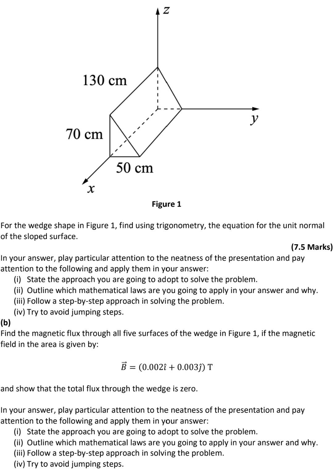 rigure ⊥ For the wedge shape in Figure 1, find using | Chegg.com