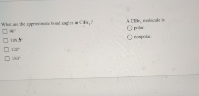 Solved What are the approximate bond angles in | Chegg.com