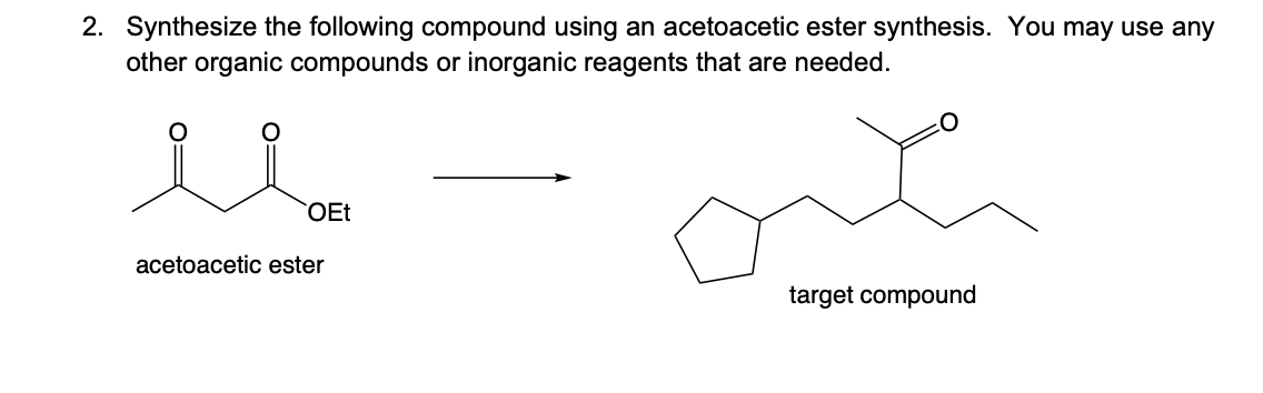 Solved Synthesize the following compound using an | Chegg.com