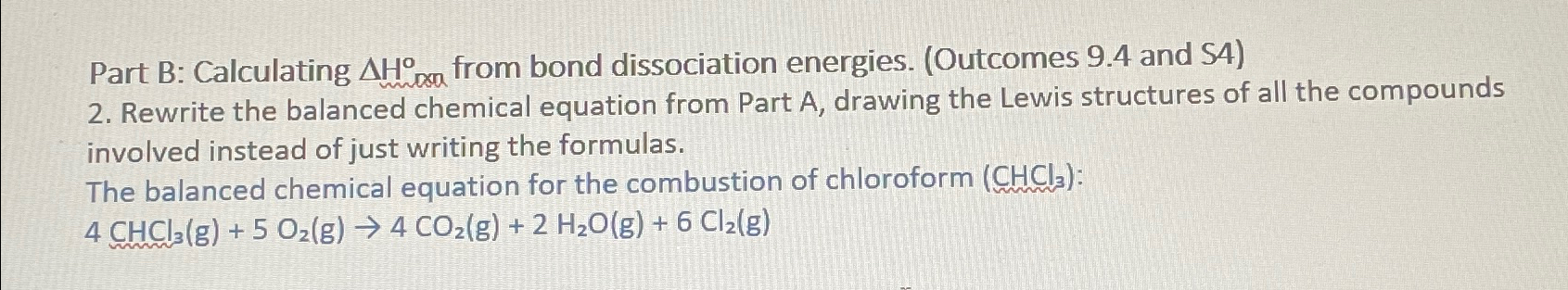 Part B: Calculating AH°ixa from bond dissociation | Chegg.com