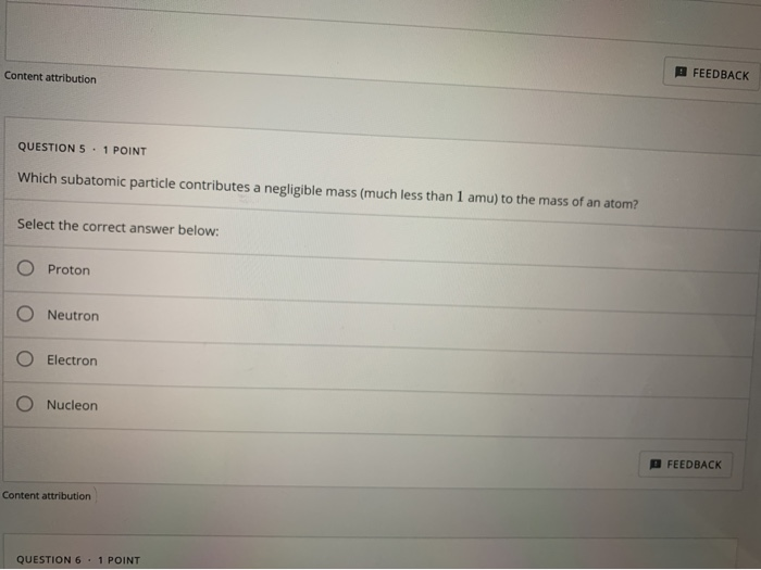 Solved Content attribution FEEDBACK QUESTION 5 . 1 POINT | Chegg.com Solved Content attribution FEEDBACK QUESTION 5 . 1 POINT | Chegg.com