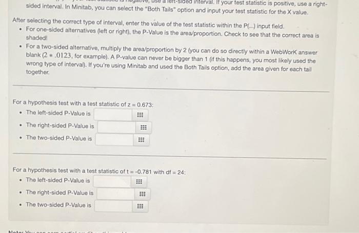 Solved Sided Interval In Minitab You Can Select The Both 2459
