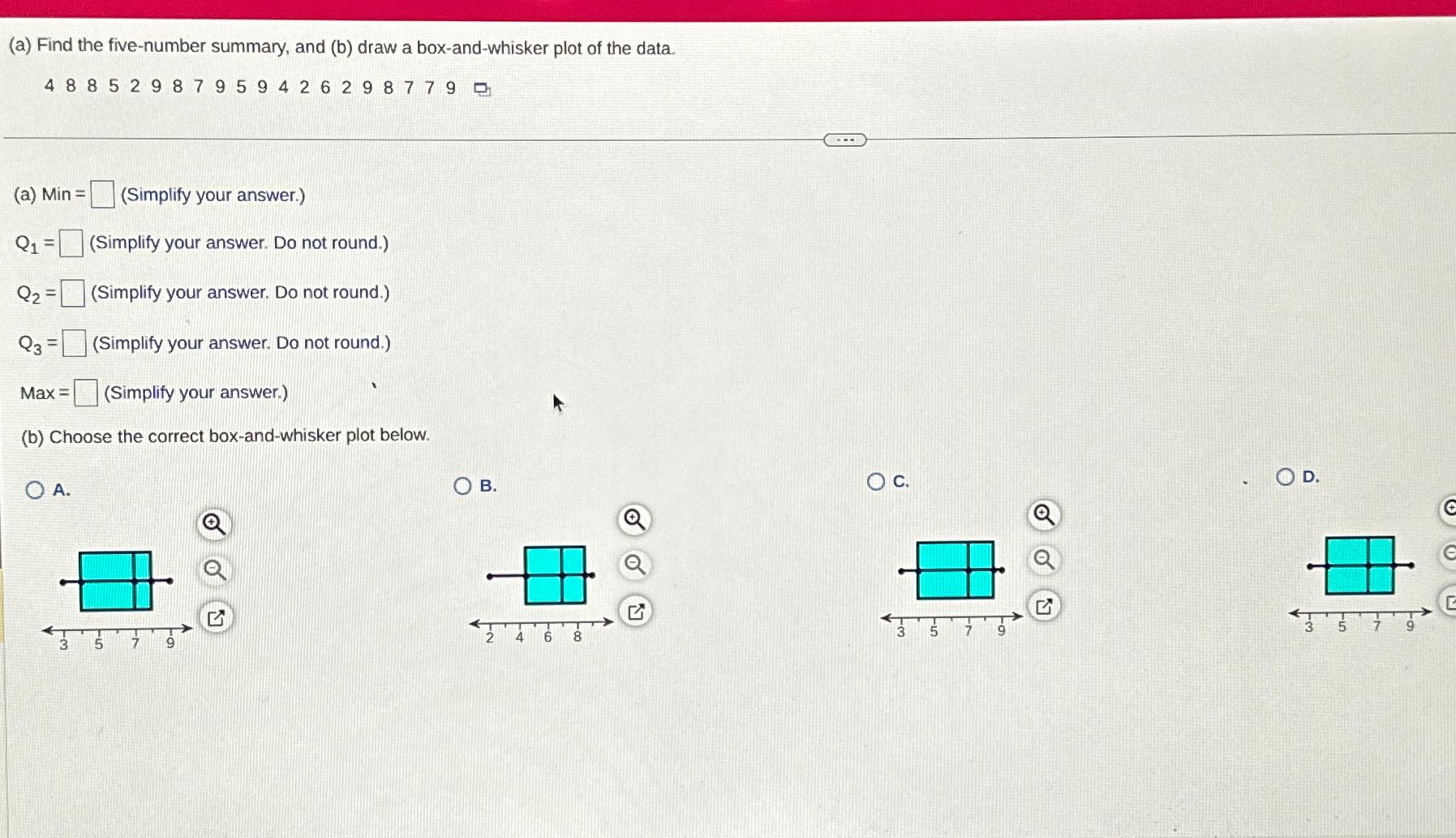 Solved (a) ﻿Find the five-number summary, and (b) ﻿draw a | Chegg.com