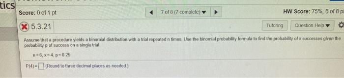 Solved tics Score: 0 of 1 pt 7 of 8 (7 complete) HW Score: | Chegg.com